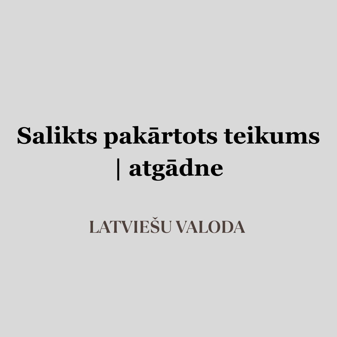 Salikts pakārtots teikums | atgādne - Mācību materiāli